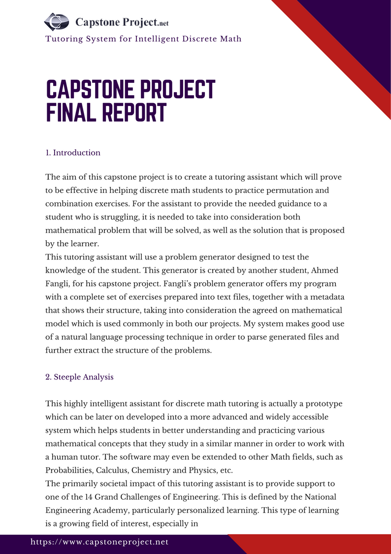 Capstone Project Report – Top Tips on Creating & Expert Help