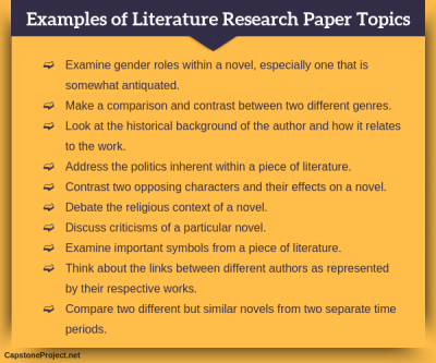 Top Ideas & Literature Review for Capstone Project Creation