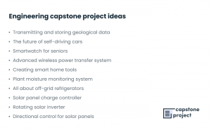 Engineering Capstone Project Ideas for All Study Levels