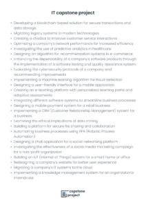 Top Capstone Project Ideas for Information Technology